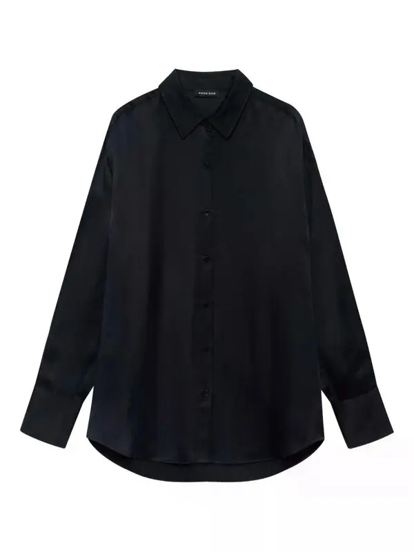 ANINE BING Essie Button-down Shirt With Classic Collar And Curved Hem