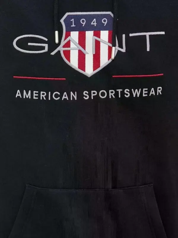 Gant Shield Logo Hoodie - Black