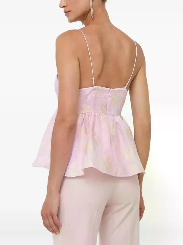 CUSTOMMADE Floral-print Peplum Top