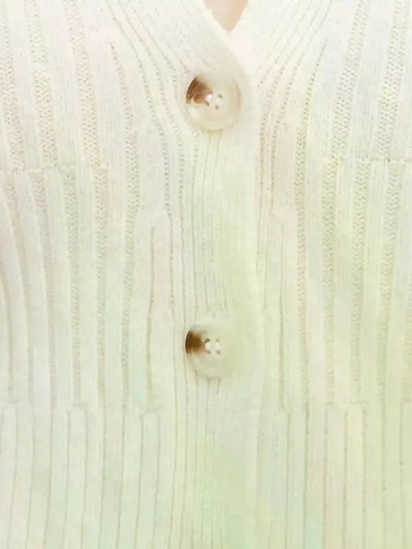 BRUUNS BAZAAR Ribbed Knit V-neck Cardigan