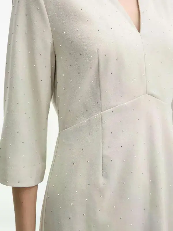 BRUUNS BAZAAR Crystal-embellished V-neck Mini Dress