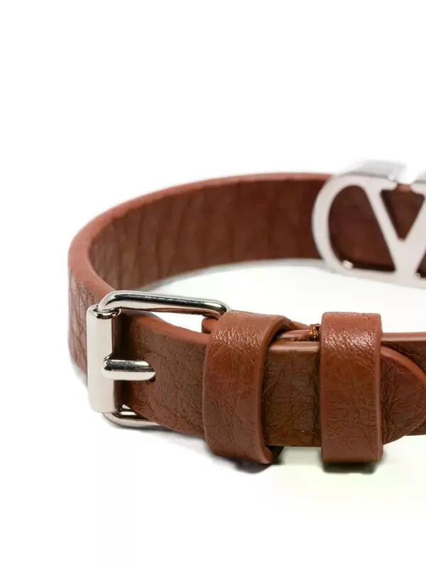 Valentino Garavani Vlogo Leather Bracelet