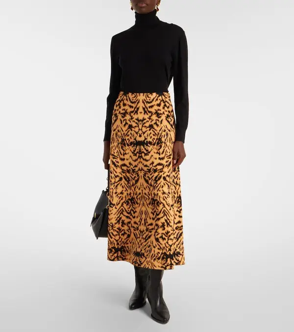 Ulla Johnson Lani Jacquard Midi Skirt