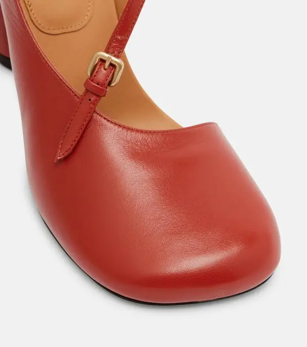 Dries Van Noten Leather Slingback Pumps