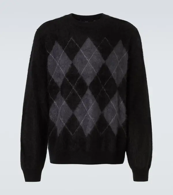 Arch4 Mr Cameron Cashmere Argyle Crewneck Sweater