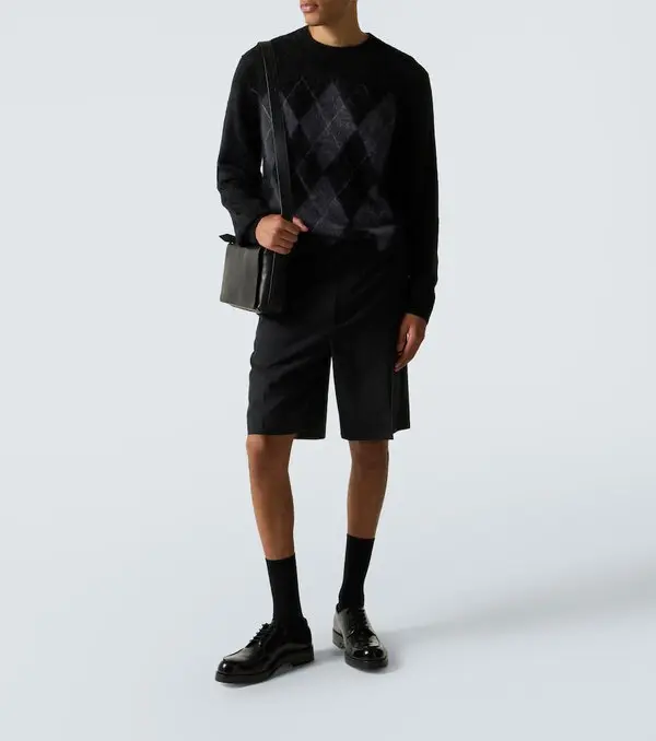 Arch4 Mr Cameron Cashmere Argyle Crewneck Sweater