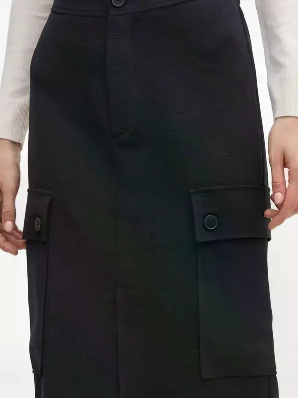SANDRO FERRONE Midi Skirt With Pocket Detail - Blue