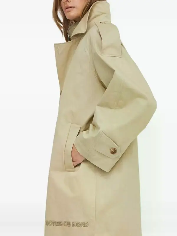 NOTES DU NORD Embroidered Logo Buttoned Coat