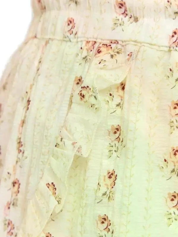 NOTES DU NORD Floral Print Ruffled Shorts