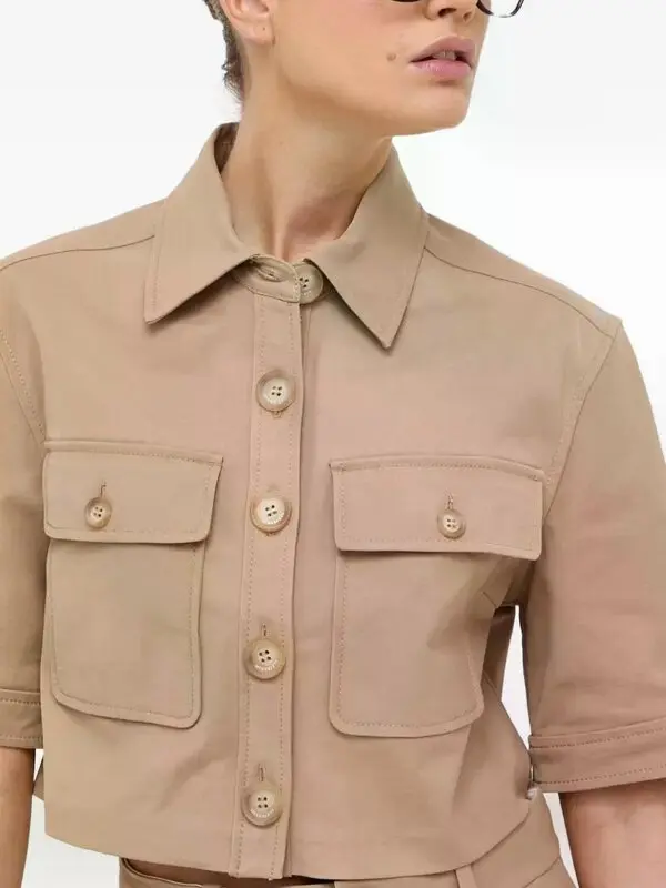 Miss Sixty Cropped Shirt With Embroidered Logo
