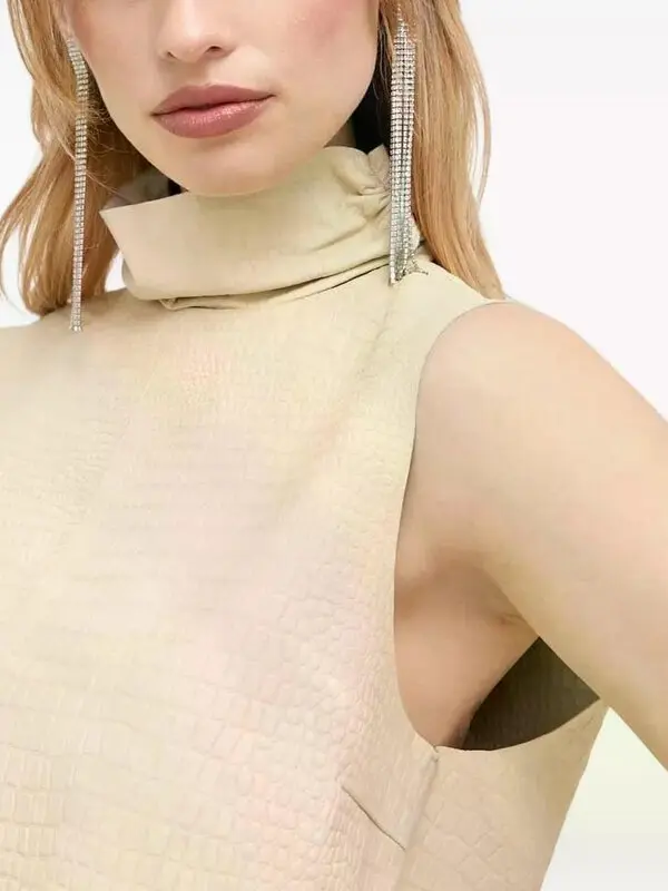 NOTES DU NORD Leather High-neck Vest