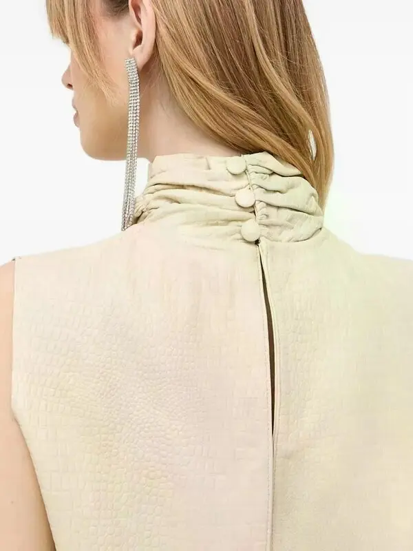 NOTES DU NORD Leather High-neck Vest