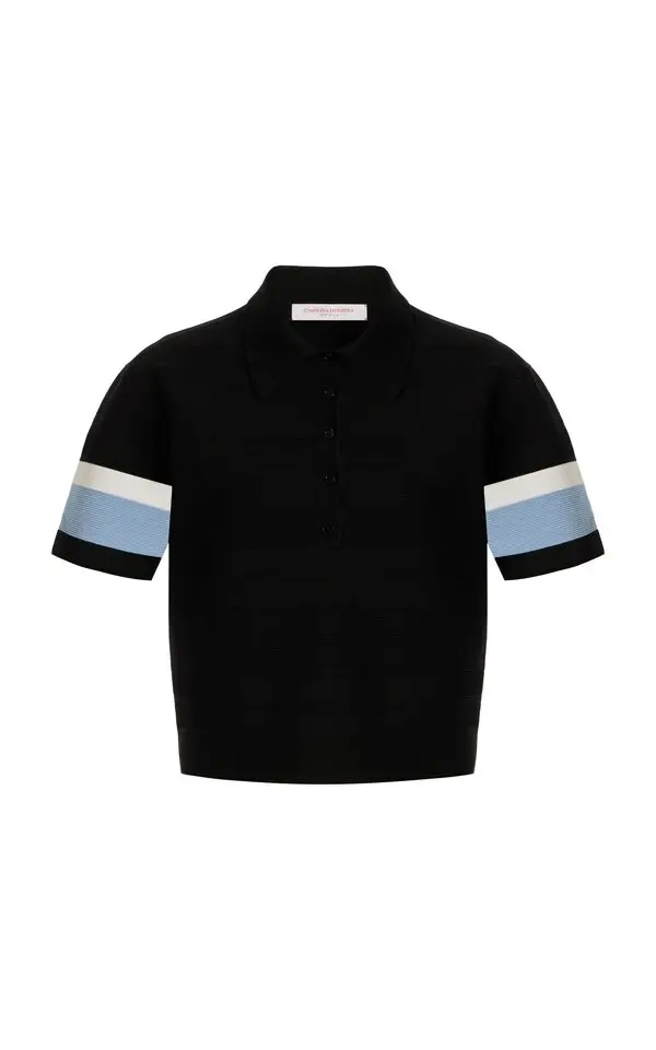 Carolina Herrera Knitted Polo Top