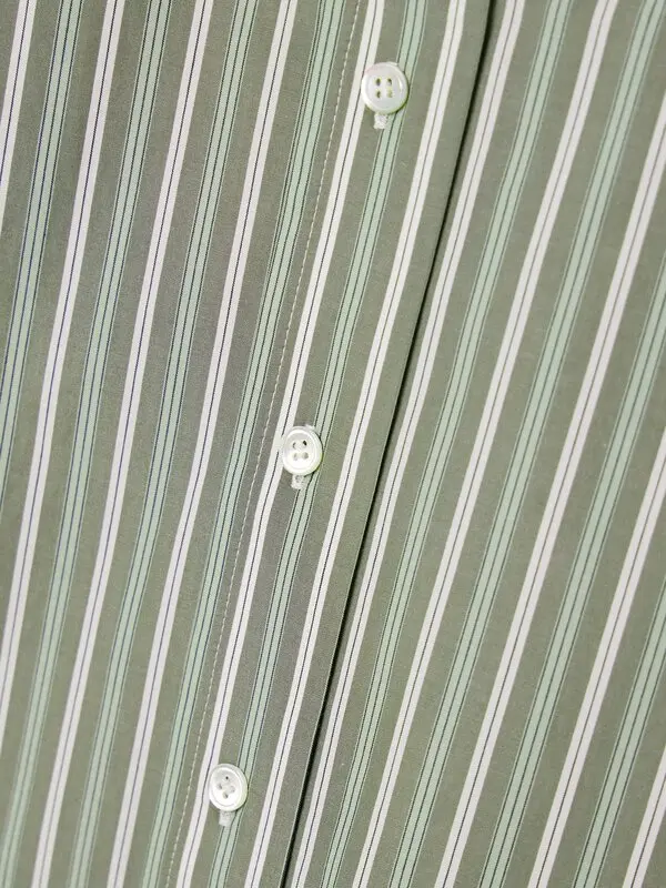 Co Oversized Striped Cotton-poplin Shirt