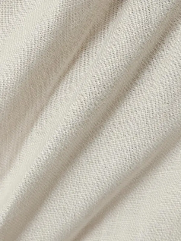 SIR. Twisted Gathered Linen Midi Dress - Neutrals
