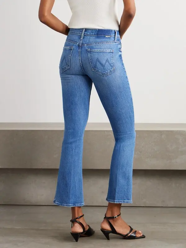 MOTHER The Outsider Flood Cropped Flared Jeans