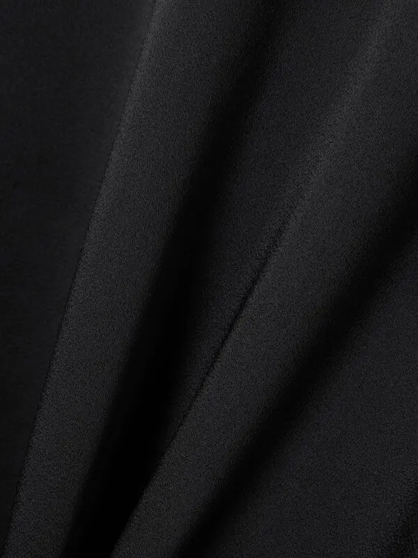 JIL SANDER Satin-crepe Blouse With Wide Collar