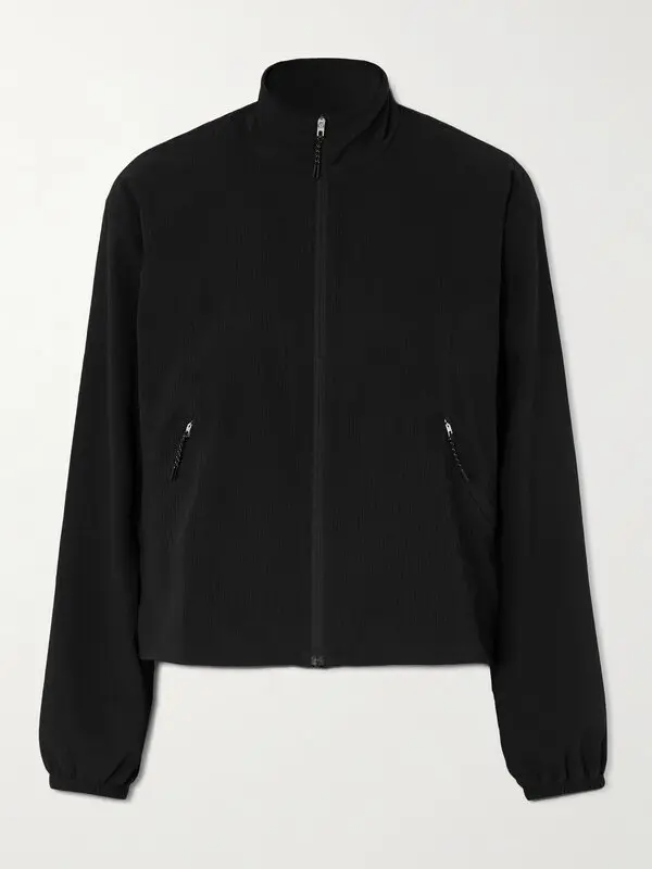 On Crinkled-shell Zip-up Jacket - Black
