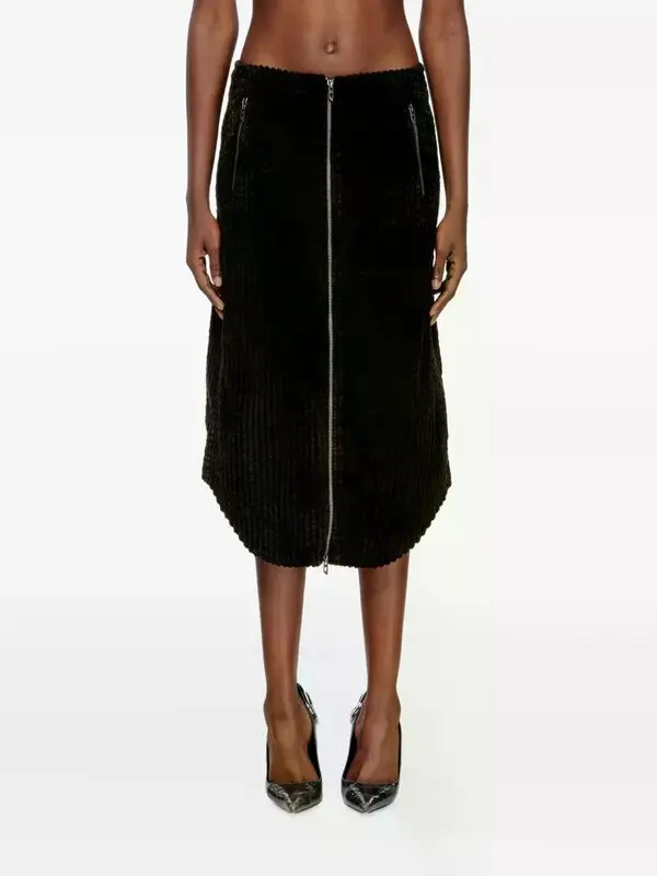 DIESEL® O-llipop Corduroy Midi Skirt