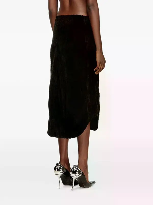 DIESEL® O-llipop Corduroy Midi Skirt