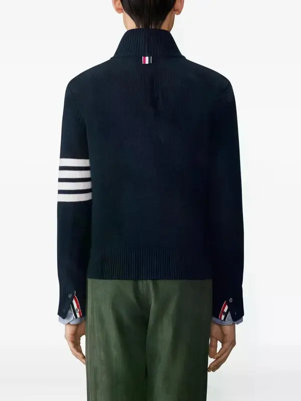 Thom Browne 4-bar Funnel-neck Wool Sweater