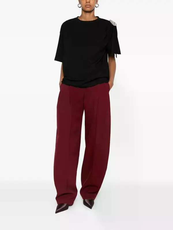 AREA Embellished Puff-sleeve Top