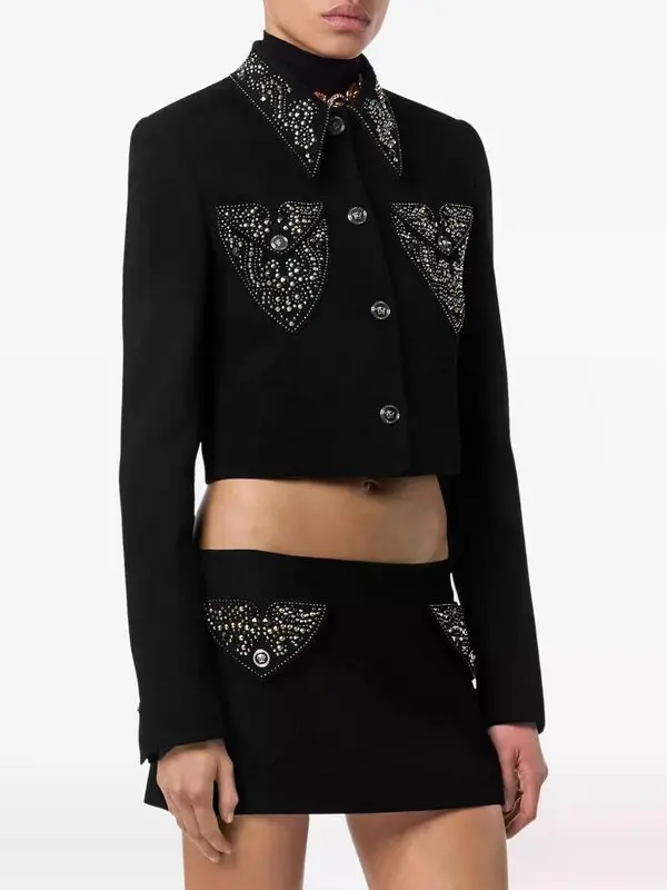 Versace Embellished Cropped Jacket