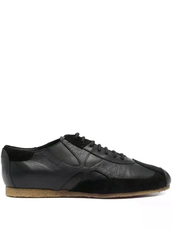 STEFAN COOKE Leather Lace-up Trainers - Black
