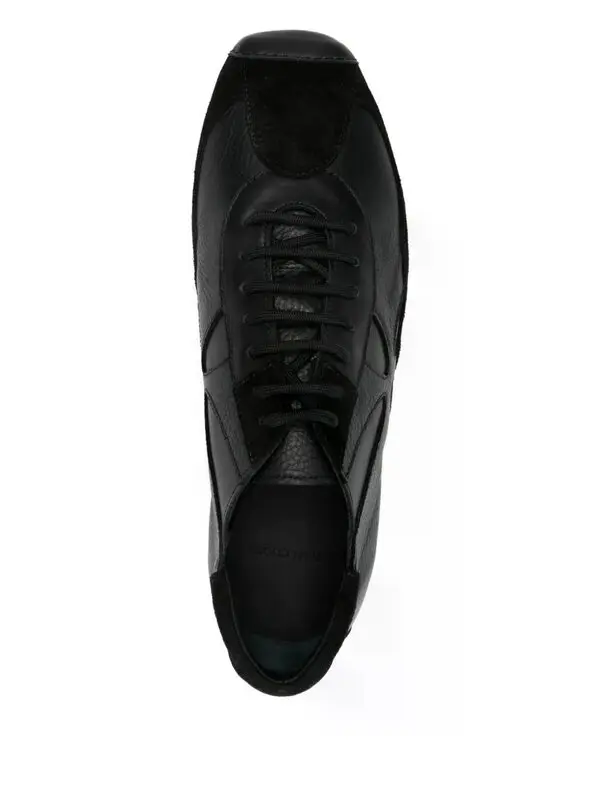 STEFAN COOKE Leather Lace-up Trainers - Black
