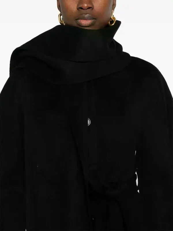 P.a.r.o.s.h Wool Belted Jacket With Detachable Scarf