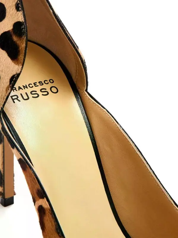 FRANCESCO RUSSO 95mm Leopard-print Stiletto Pumps