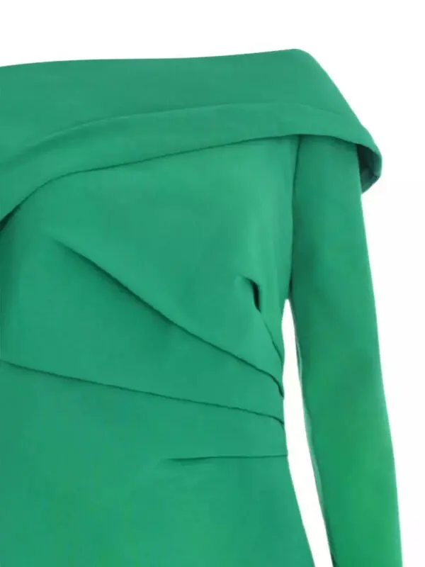Safiyaa Asymmetric Drape Long Sleeve Gown