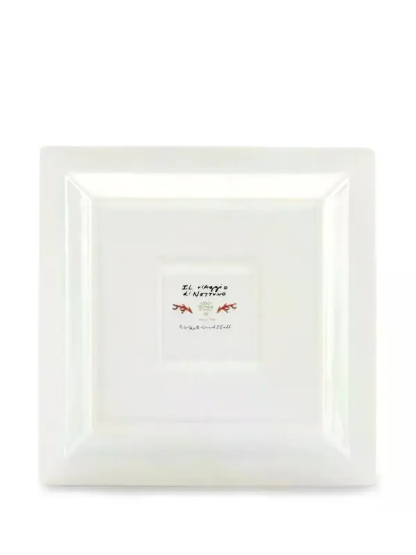 GINORI 1735 Printed Gold-trim Tray
