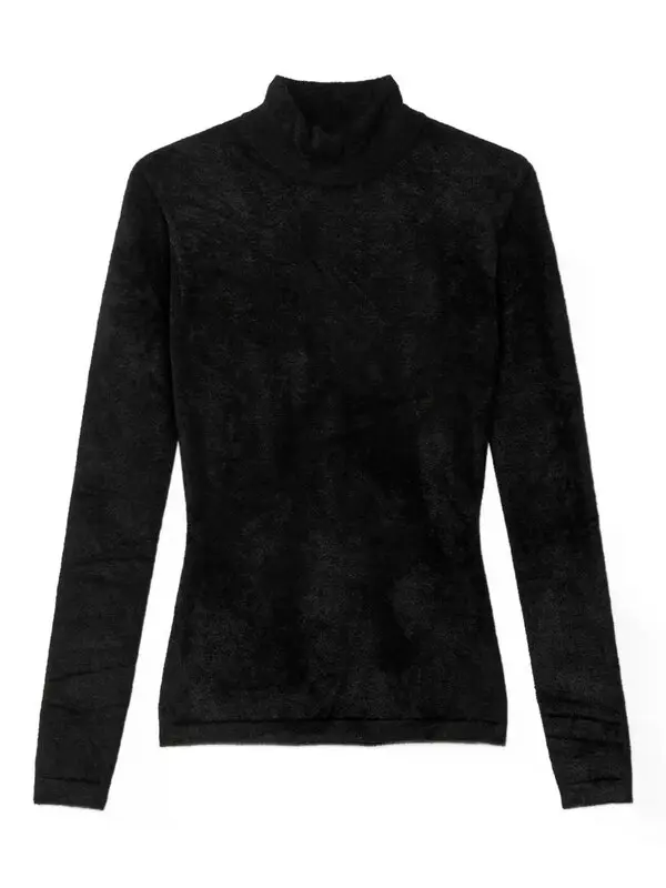 Versace High-neck Embellished Sweater - Black