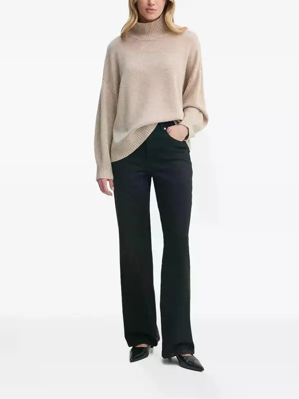 GESTUZ Turtleneck Balloon-sleeve Sweater - Neutrals