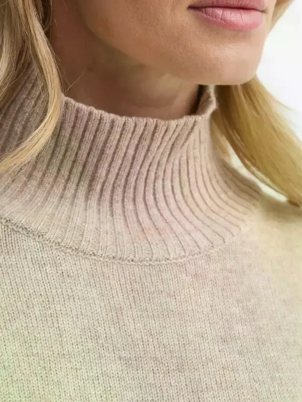 GESTUZ Turtleneck Balloon-sleeve Sweater - Neutrals