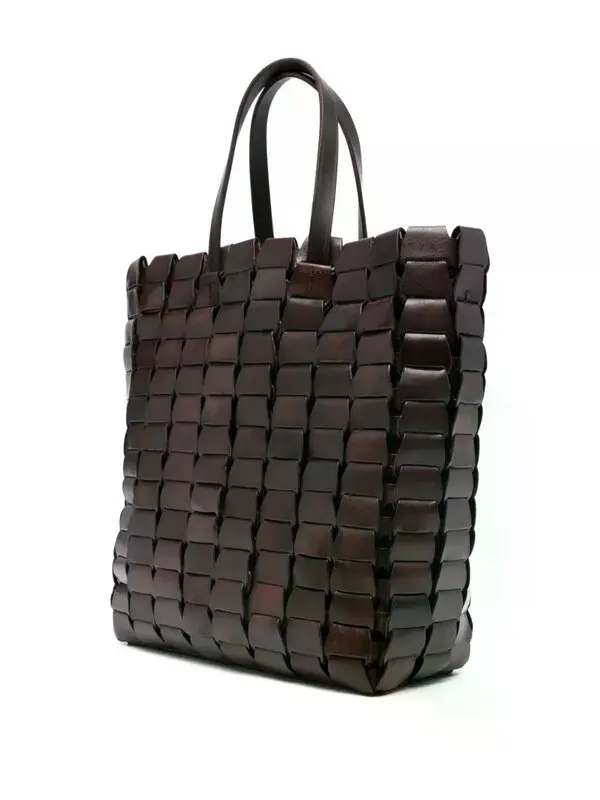 Dragon Diffusion Woven Leather Tote Bag