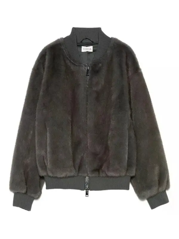 P.a.r.o.s.h Faux Fur Bomber Jacket - Blue