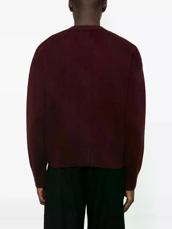 AMI Paris Embroidered Button Cardigan