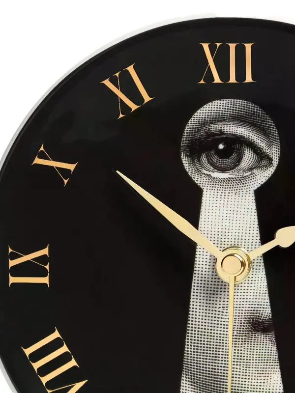 FORNASETTI Graphic Eye-motif Clock - Black