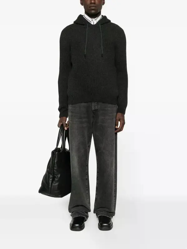 Tagliatore Ribbed Knit Hoodie