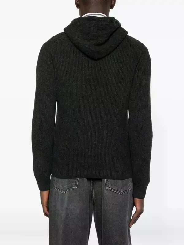 Tagliatore Ribbed Knit Hoodie