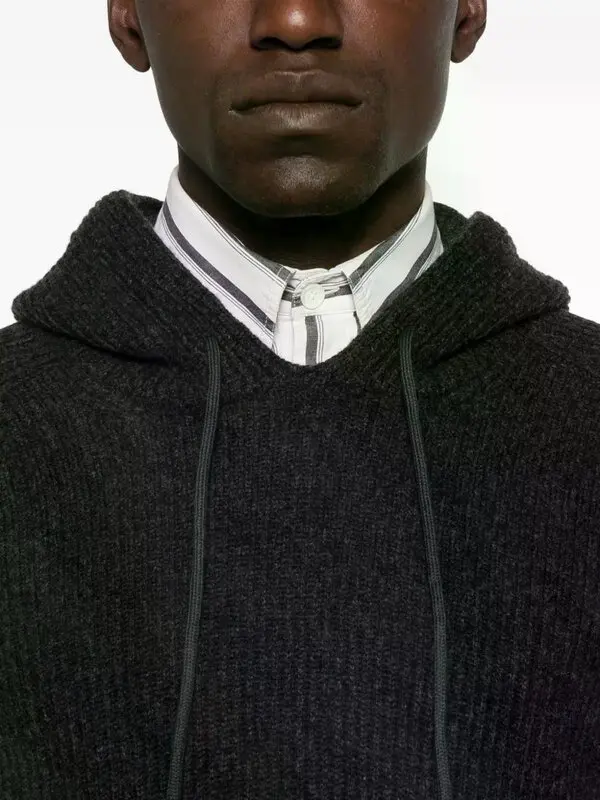 Tagliatore Ribbed Knit Hoodie
