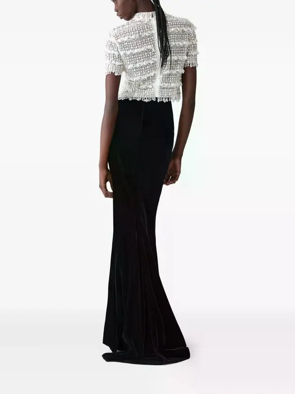 Carolina Herrera Embellished Short-sleeve Top - Neutrals