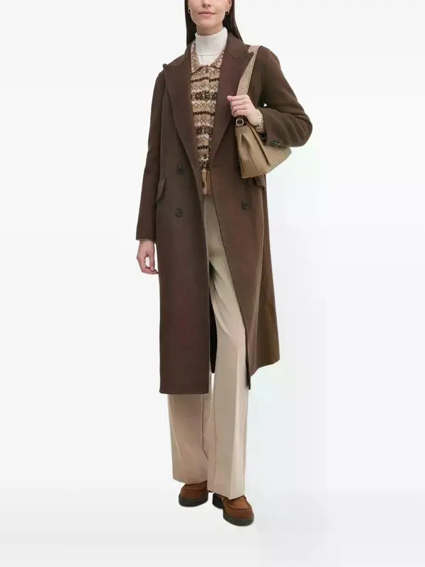PEDRO DEL HIERRO Double-breasted Coat - Brown