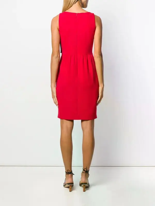 Moschino Chain-embellished Crepe Dress - Red