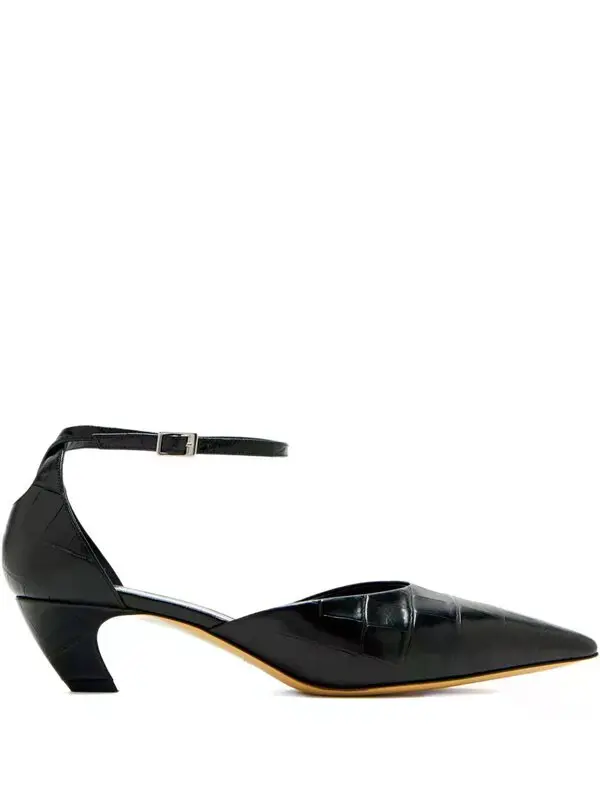 Le Monde Beryl 45mm Crocodile-effect Pumps