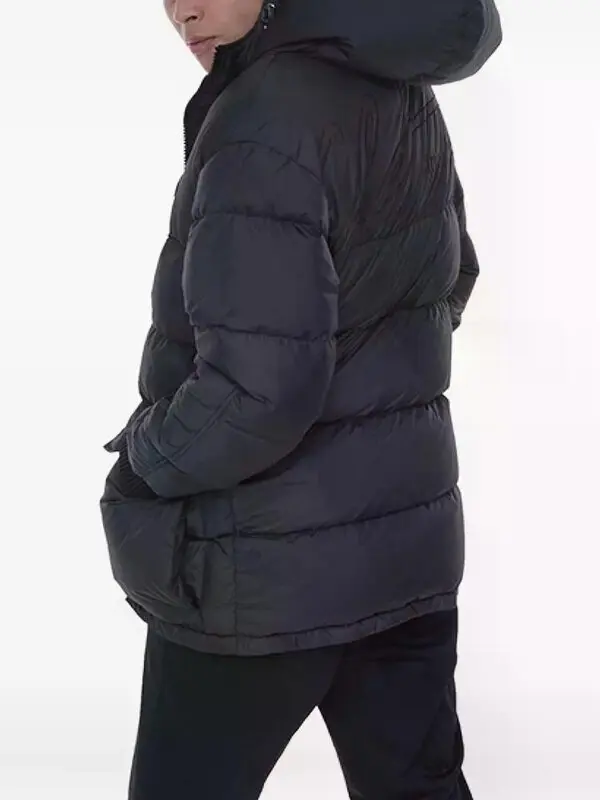 Iceberg Logo Embroidered Hooded Padded Jacket