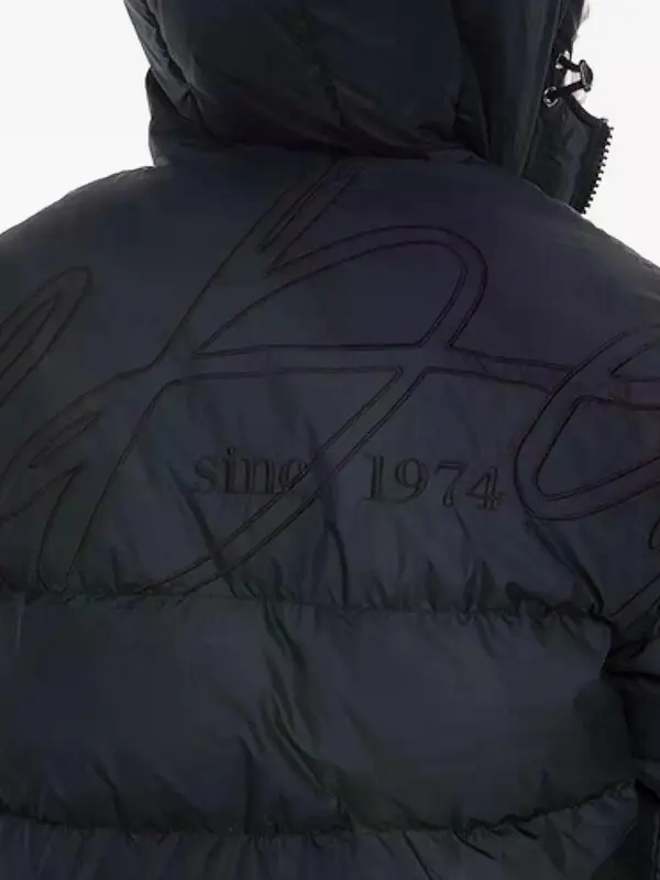 Iceberg Logo Embroidered Hooded Padded Jacket