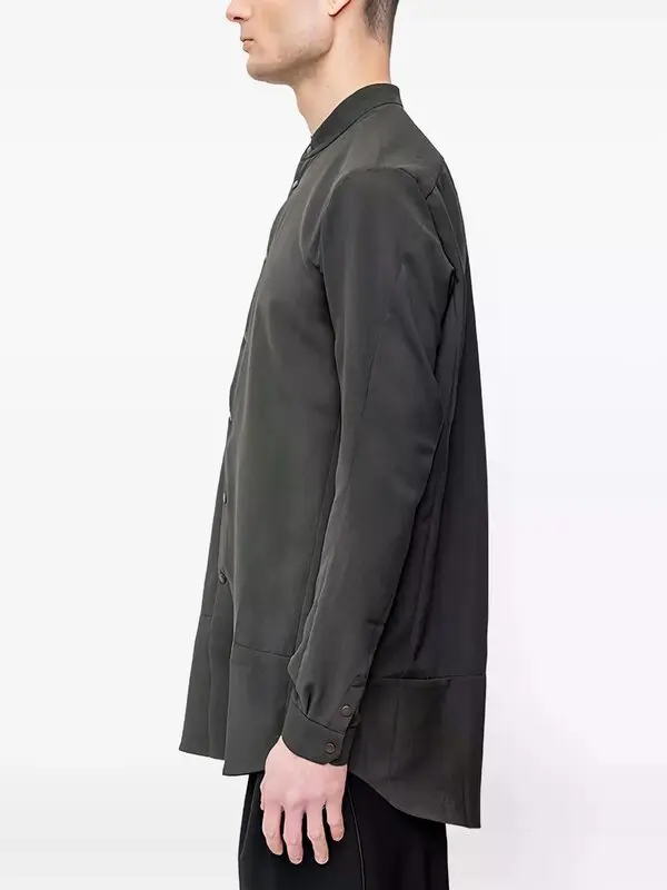 DEVOA Mandarin-collar Button-down Shirt